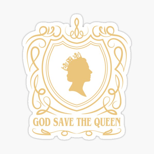 "Queen Elizabeth. God Save The Queen." Sticker for Sale by lakokakr ...