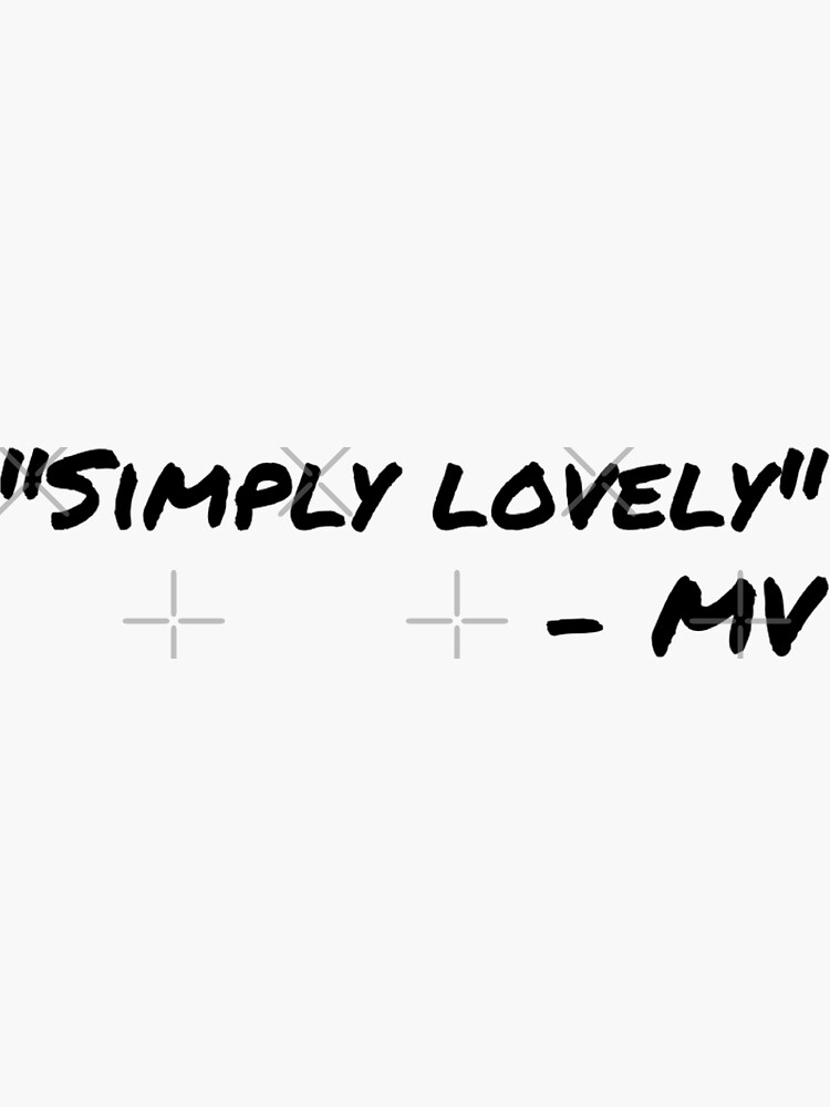 "Simply lovely - Max Verstappen" Sticker for Sale by F1artfans | Redbubble