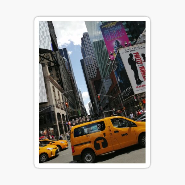 "New York USA yellow cab" Sticker for Sale by DDesignC | Redbubble