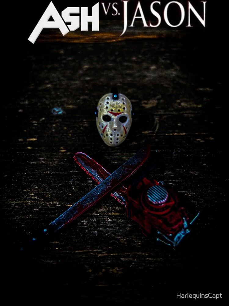 "Ash Vs Jason Mask Poster" Sticker for Sale by HarlequinsCapt | Redbubble
