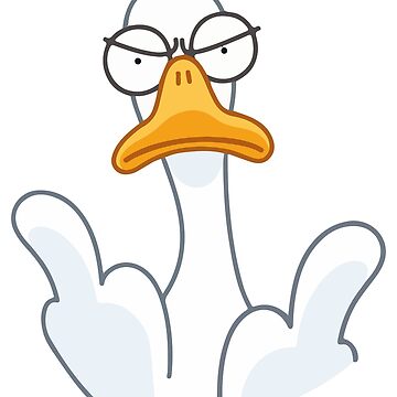 "Fuck you hand middle finger Goose emoji" Sticker for Sale by bolkibox ...