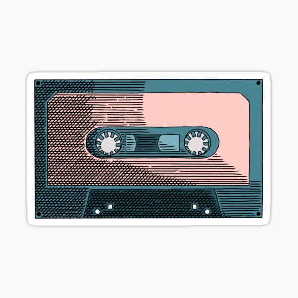 "retro vintage cassette vhs " Sticker for Sale by KlaudiaSArt | Redbubble
