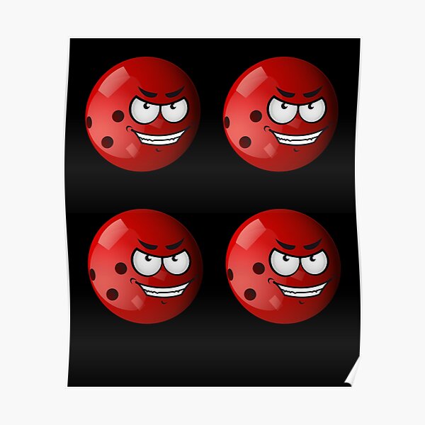 " Bowling ball evil face " Poster for Sale by raad7 | Redbubble