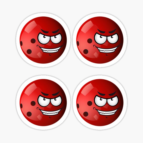 " Bowling ball evil face " Sticker for Sale by raad7 | Redbubble