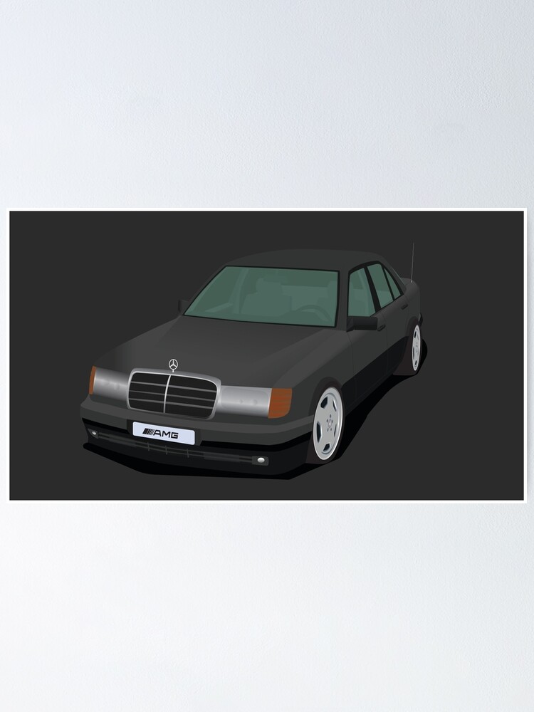 "mercedes-benz w124" Poster for Sale by Cartune22 | Redbubble
