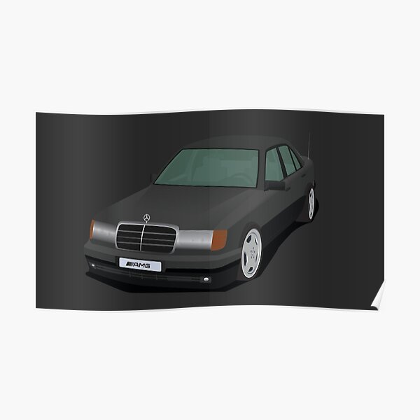 "mercedes-benz w124" Poster for Sale by Cartune22 | Redbubble