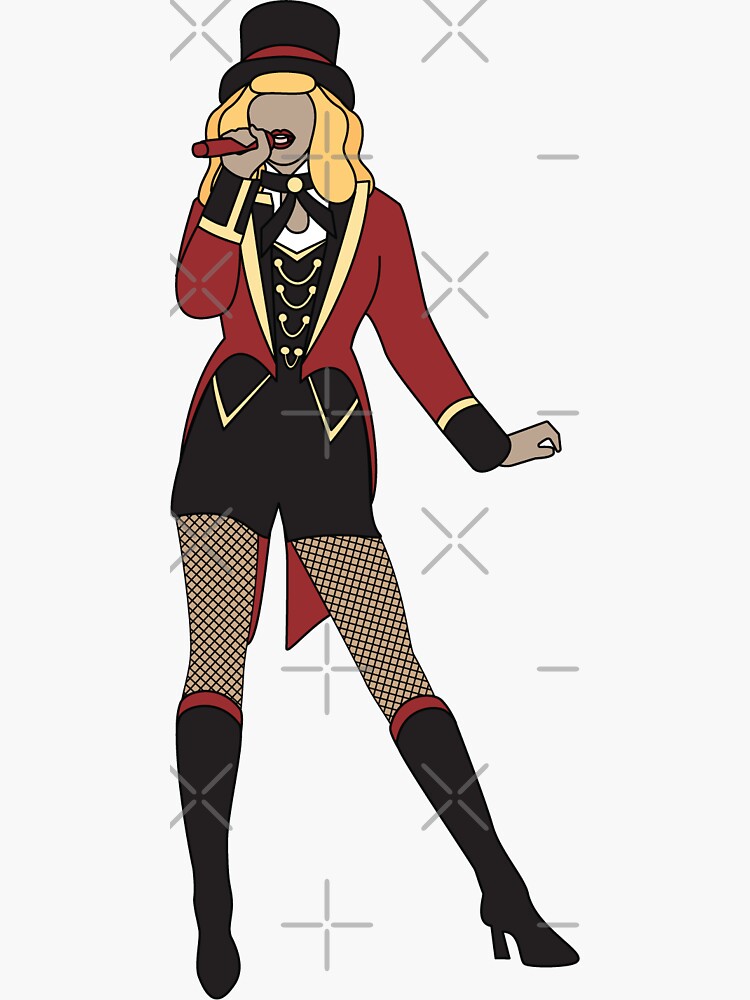 "ring leader tay circus" Sticker for Sale by mad-ghost | Redbubble