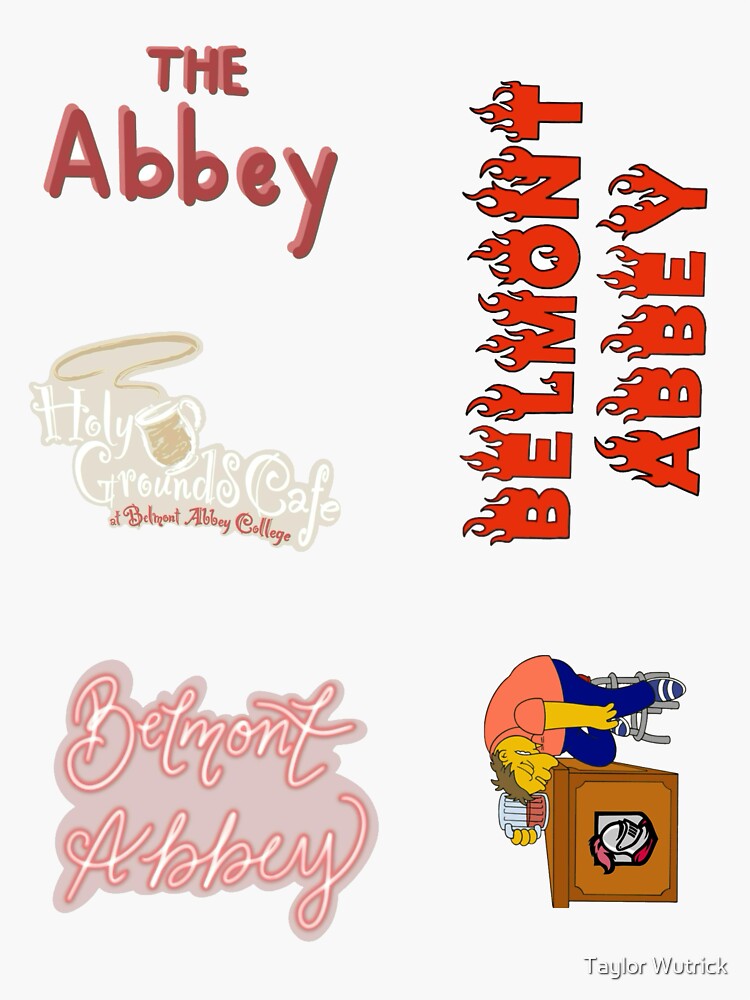 "Belmont Abbey Sticker Pack" Sticker for Sale by taylorawutrick | Redbubble