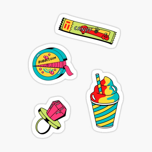 "90's Snack Pack" Sticker for Sale by randmstickers | Redbubble