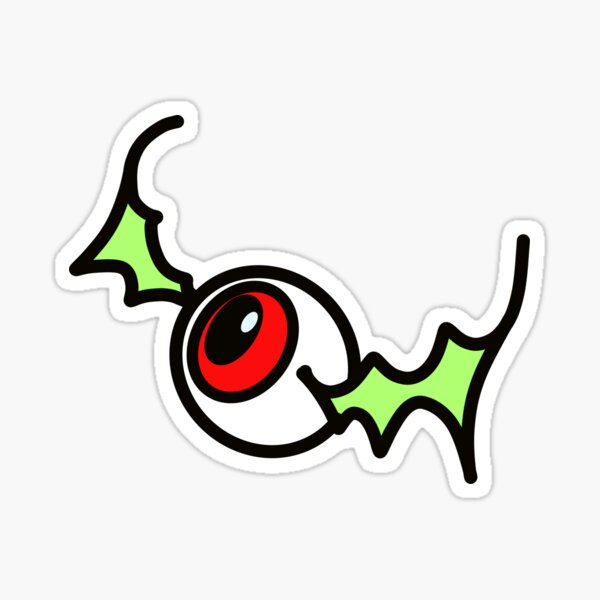 "Spooky Halloween Eyeball Bat Creature" Sticker for Sale by Spells-Cats ...