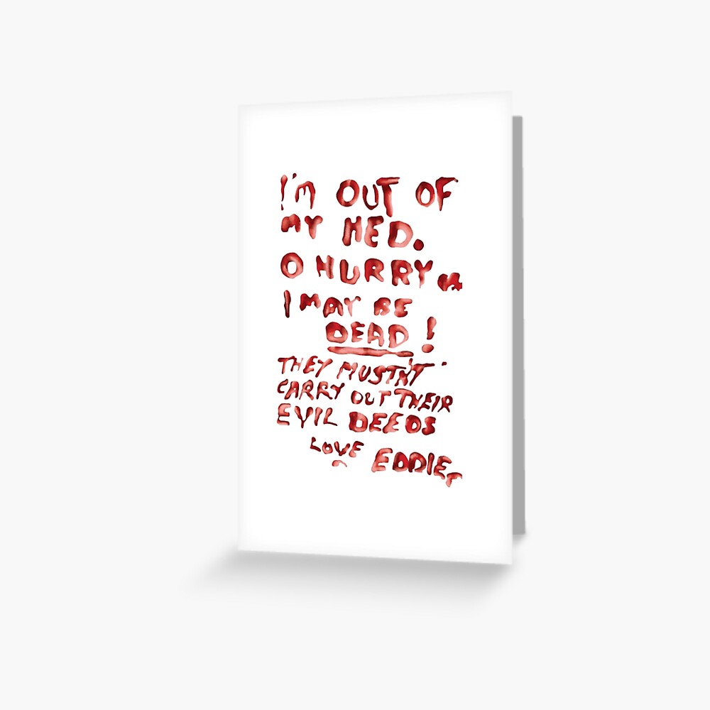 "Rocky Horror Eddie Letter" Greeting Card for Sale by R-uby | Redbubble