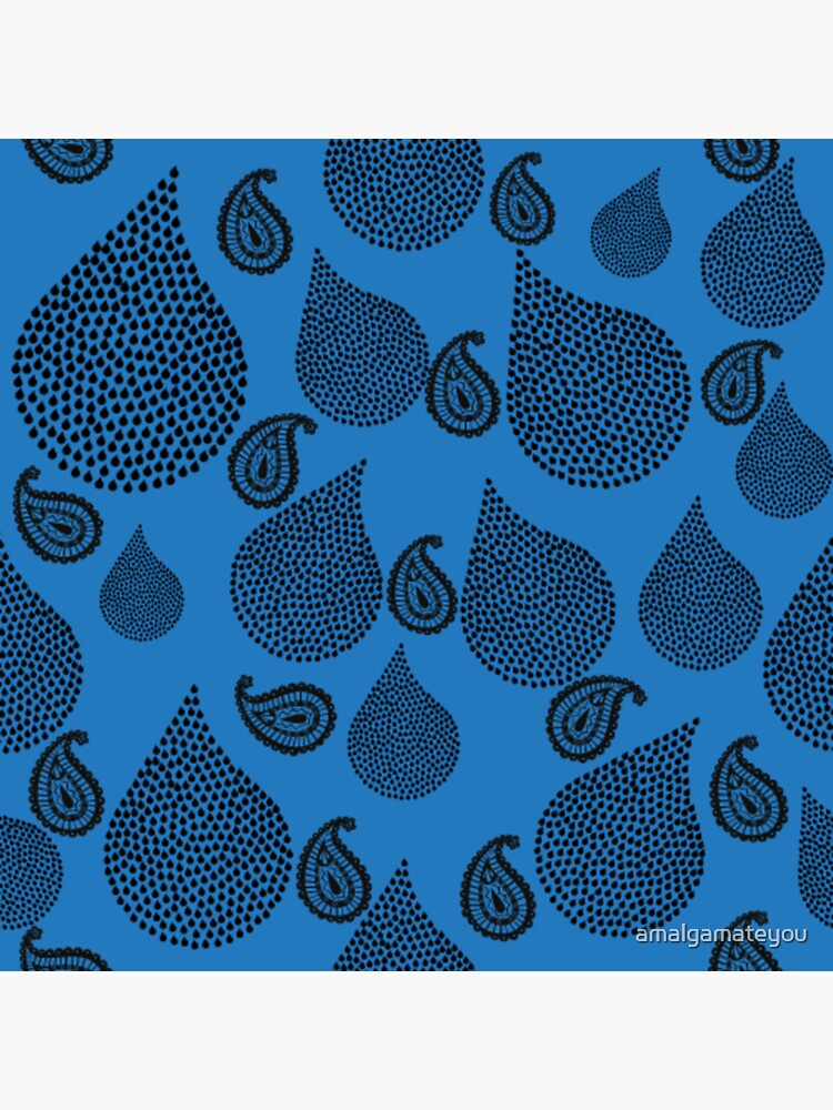 "BLUE & BLACK TEARDROP" Sticker for Sale by amalgamateyou | Redbubble