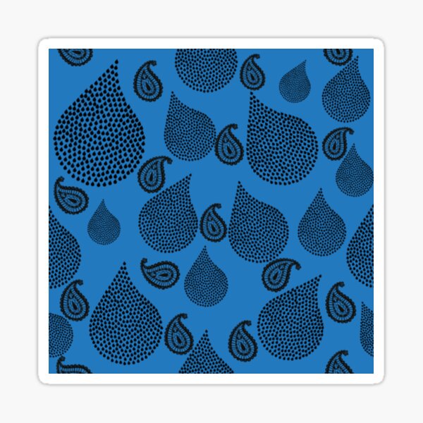 "BLUE & BLACK TEARDROP" Sticker for Sale by amalgamateyou | Redbubble