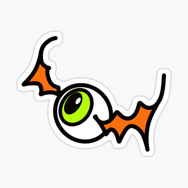 "Spooky Halloween Eyeball Bat Creature" Sticker for Sale by Spells-Cats ...