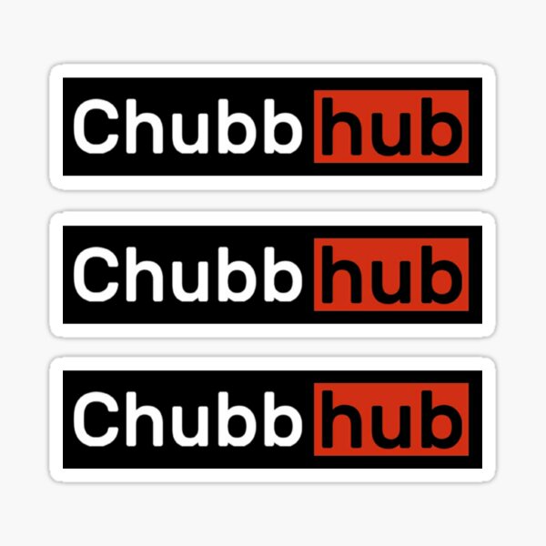 "Funny chubb hub" Sticker for Sale by stacyfashion | Redbubble