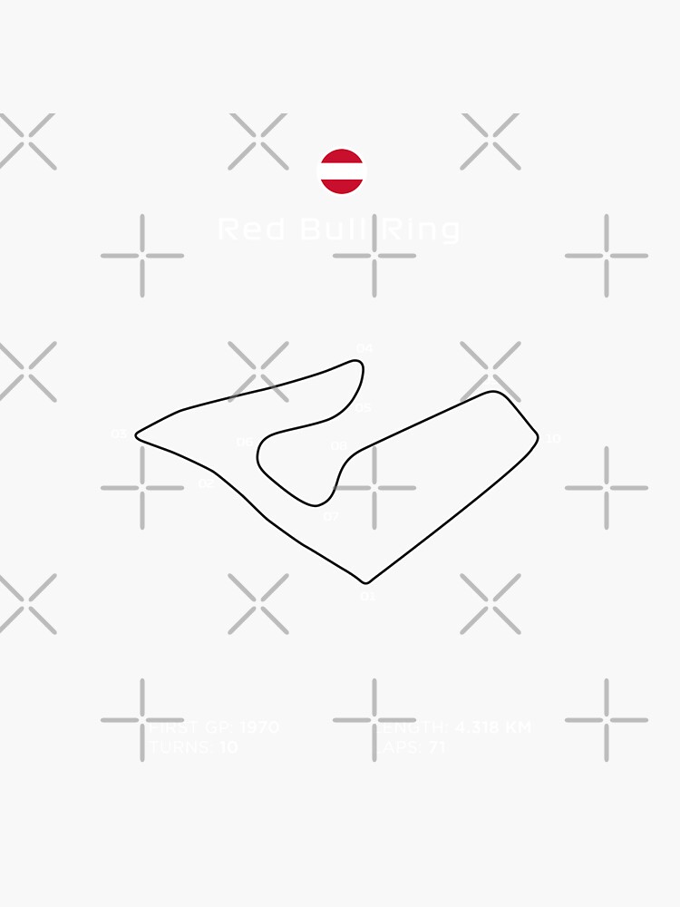 "Austria GP Red Bull Ring Circuit Formula 1" Sticker for Sale by ...