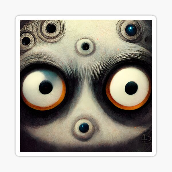 "Many Eyed Critter" Sticker for Sale by shoefish | Redbubble