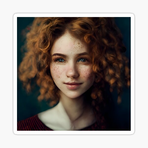 "Freckles and Smiles 1" Sticker for Sale by shoefish | Redbubble