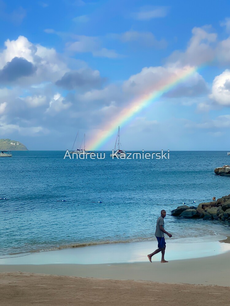 "Rodney Bay Rainbow" Sticker for Sale by andykazie | Redbubble