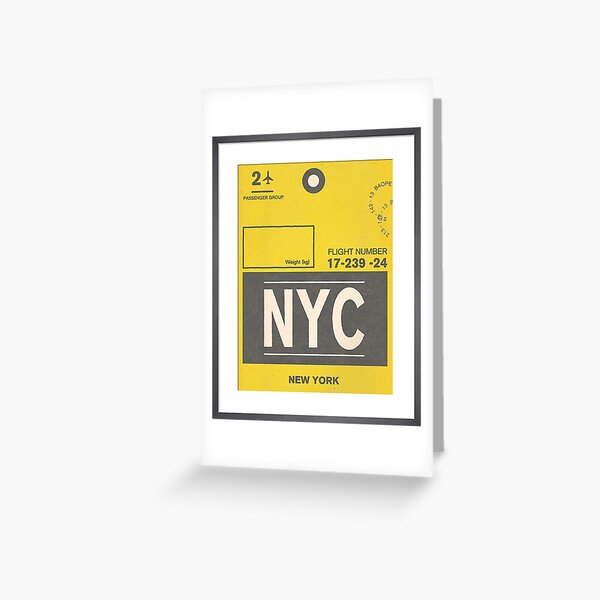 "Destination - New York City by Nick Cranston" Greeting Card for Sale ...