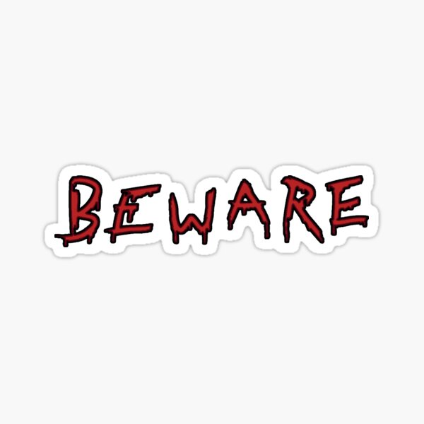 "Beware Halloween Word Art Creepy Halloween Gift For Horror Lover ...