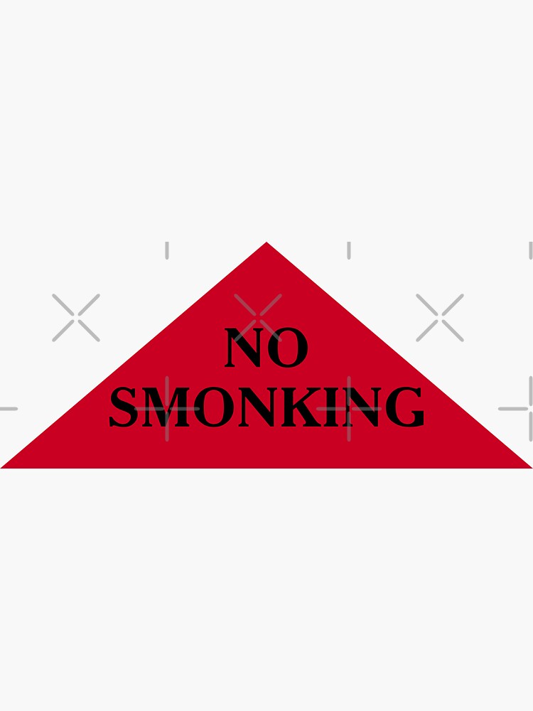 "No smonking funny meme label" Sticker for Sale by Captain-Jackson ...