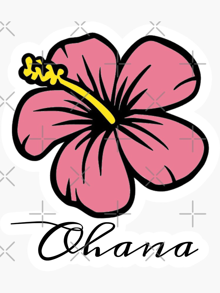 "Ohana flower" Sticker for Sale by TheDreamSociety | Redbubble
