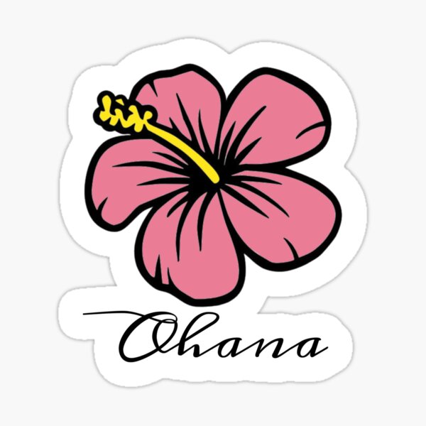 "Ohana flower" Sticker for Sale by TheDreamSociety | Redbubble