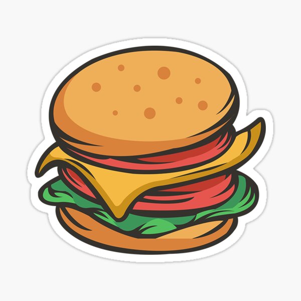 "Cheeseburger" Sticker for Sale by MarcoDvienshee | Redbubble