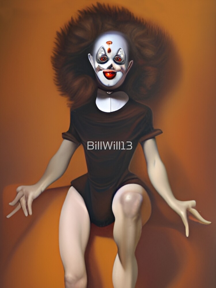 Creepy Sexy Clowns Gruesome Comedian Spooky Mimes Scary Jesters Grotesque Jokers Art Print For
