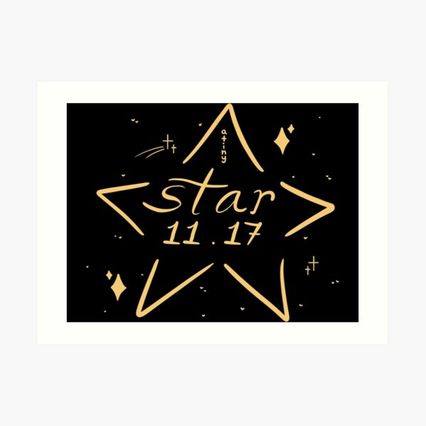 "Ateez Star 1117 - Atiny Logo" Art Print for Sale by mochikookart ...
