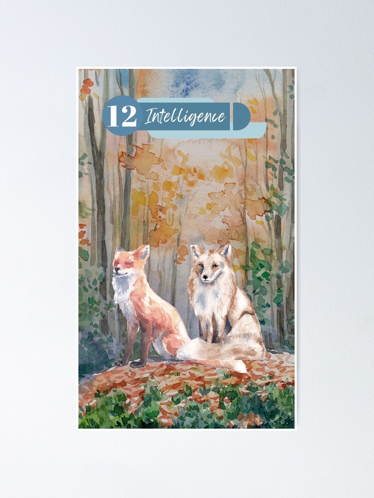 Póster «Obra de arte inspirada en Oracle Card -Intelligence - Fox ...