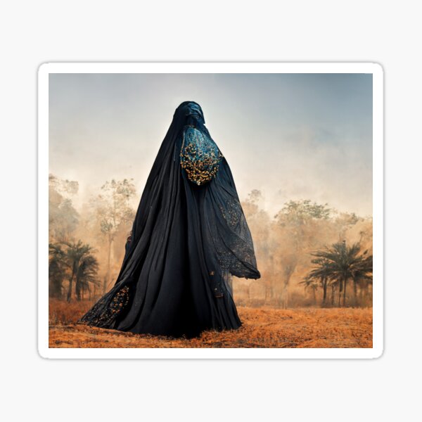 "landscape for niqab woman in desert" Sticker for Sale by Heba-DF ...