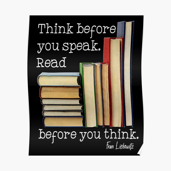 Póster «Piensa antes de hablar. Lea antes de pensar. Ilustración de ...