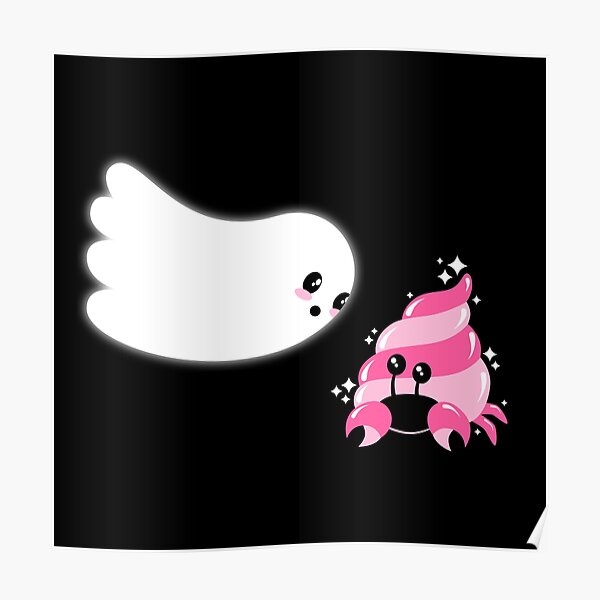 "Ghost and Hermit Crab" Poster for Sale by HughAndWest | Redbubble