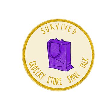 "Small Talk Merit Badge " Sticker for Sale by temperart | Redbubble