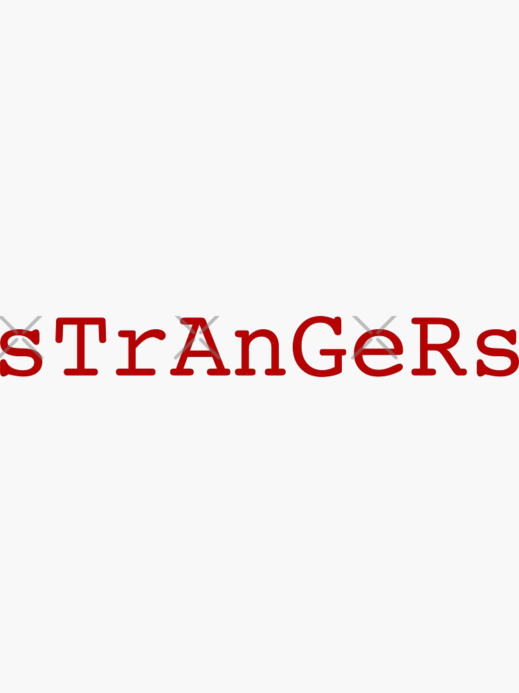 "stAnGeRs" Sticker for Sale by peachbuns | Redbubble