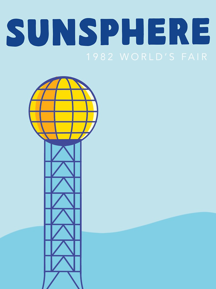 "Knoxville Sunsphere Travel Poster" Sticker for Sale by Chloelineberg ...