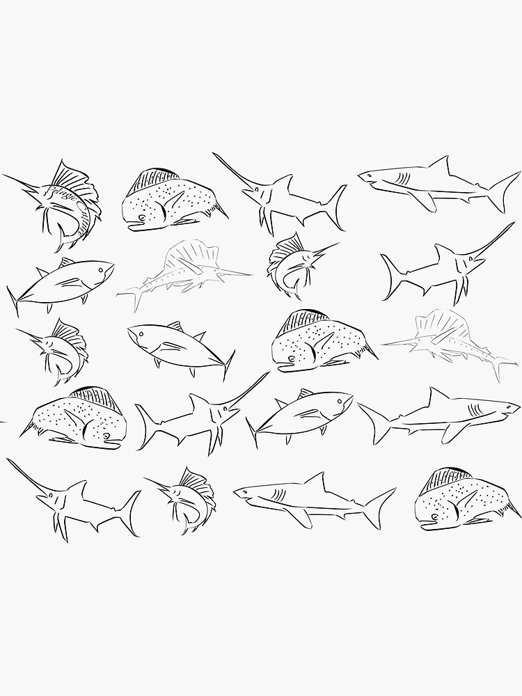 "Pelagic Flag" Sticker for Sale by ICFishing | Redbubble