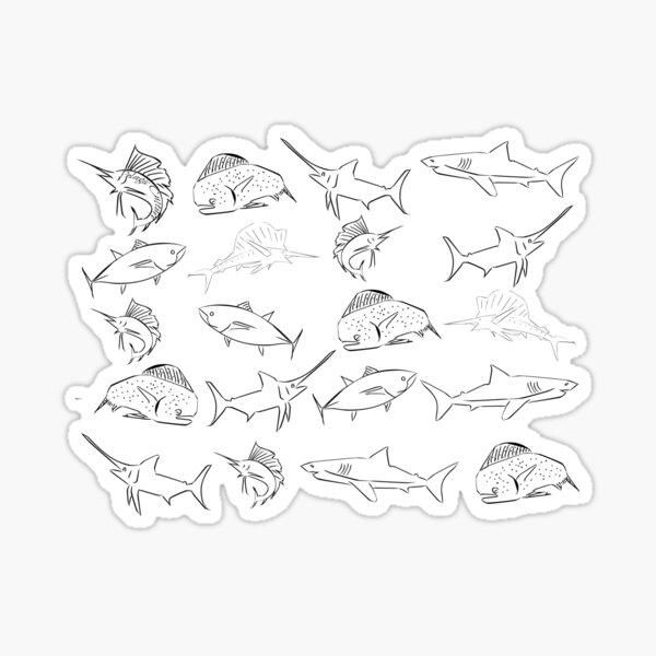 "Pelagic Flag" Sticker for Sale by ICFishing | Redbubble