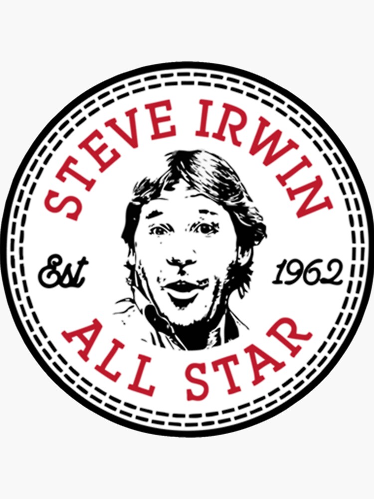 "Steve Irwin Crickey! All Star " Sticker for Sale by DariusBailey ...