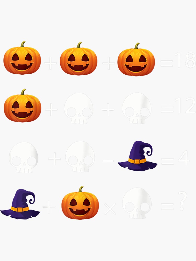 "Order Of Operations Halloween Quiz Funny Math Teacher" Sticker for ...