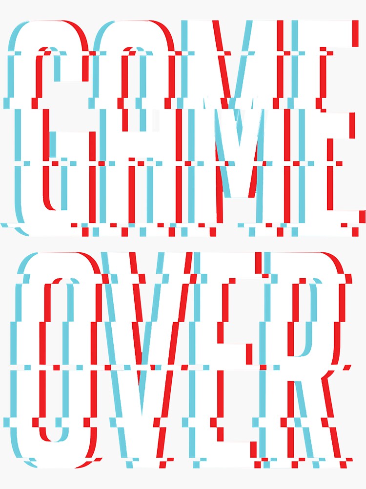 "Game Over Cool Gamer Gamer Sayings Classic" Sticker for Sale by ...