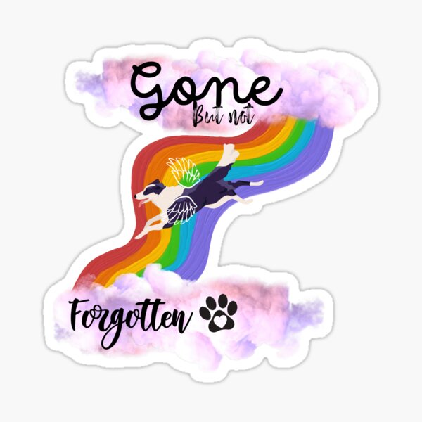 "Border Collie Pet Loss- Gone But Not Forgotten" Sticker for Sale by ...