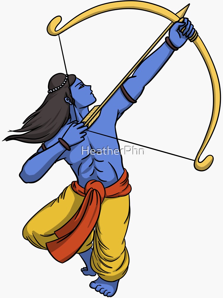 "Happy Dussehra or Ram Navami, Hindu god lord rama" Sticker for Sale by ...