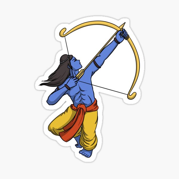 "Happy Dussehra or Ram Navami, Hindu god lord rama" Sticker for Sale by ...