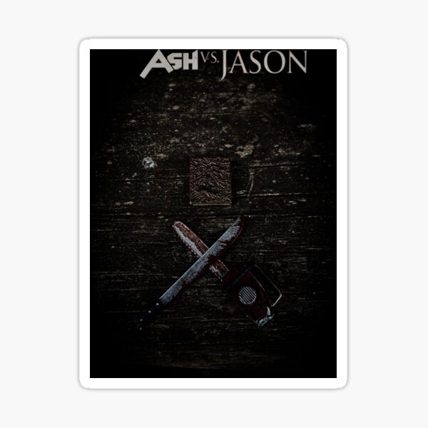 "Ash Vs Jason Necronomicon Poster" Sticker for Sale by HarlequinsCapt ...