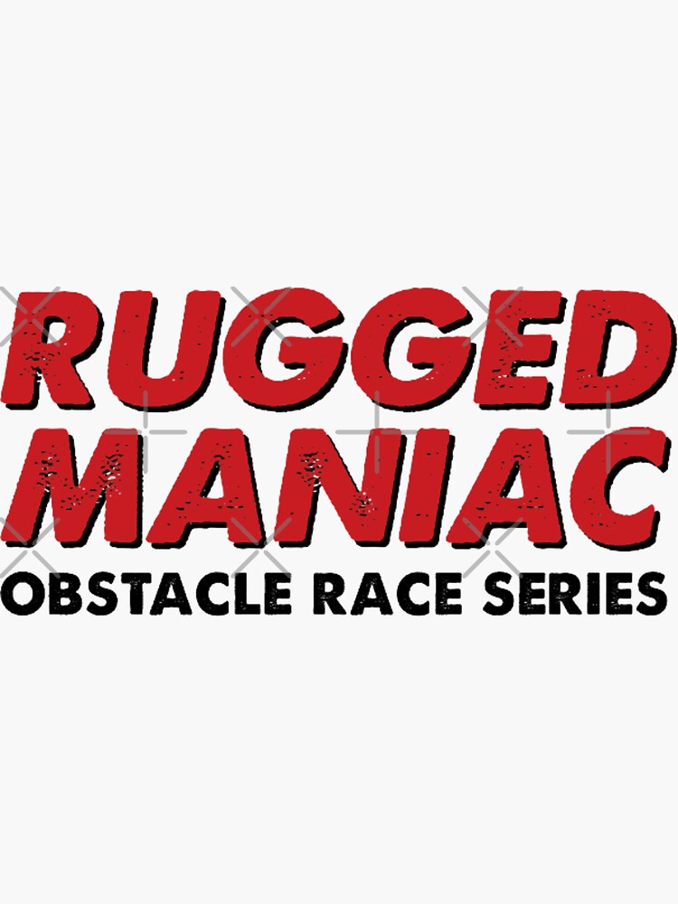 "Rugged Maniac Running" Sticker for Sale by 1991vintage | Redbubble