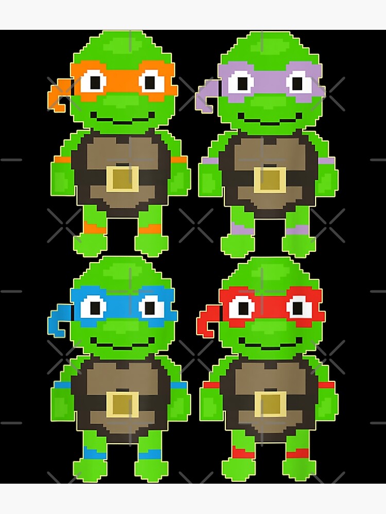 "TMNT Pixel Art" Poster for Sale by AnnaNielsen47 | Redbubble