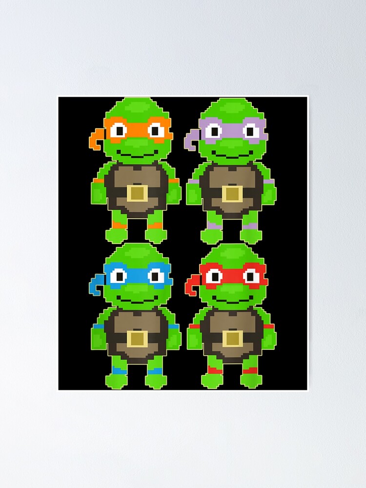 "TMNT Pixel Art" Poster for Sale by AnnaNielsen47 | Redbubble